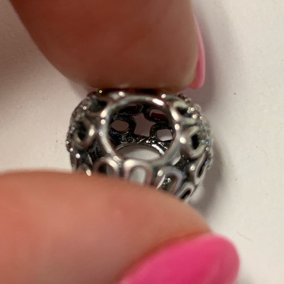 Pandora | Jewelry | Pandora Open Work Floral Silver Charm | Poshmark